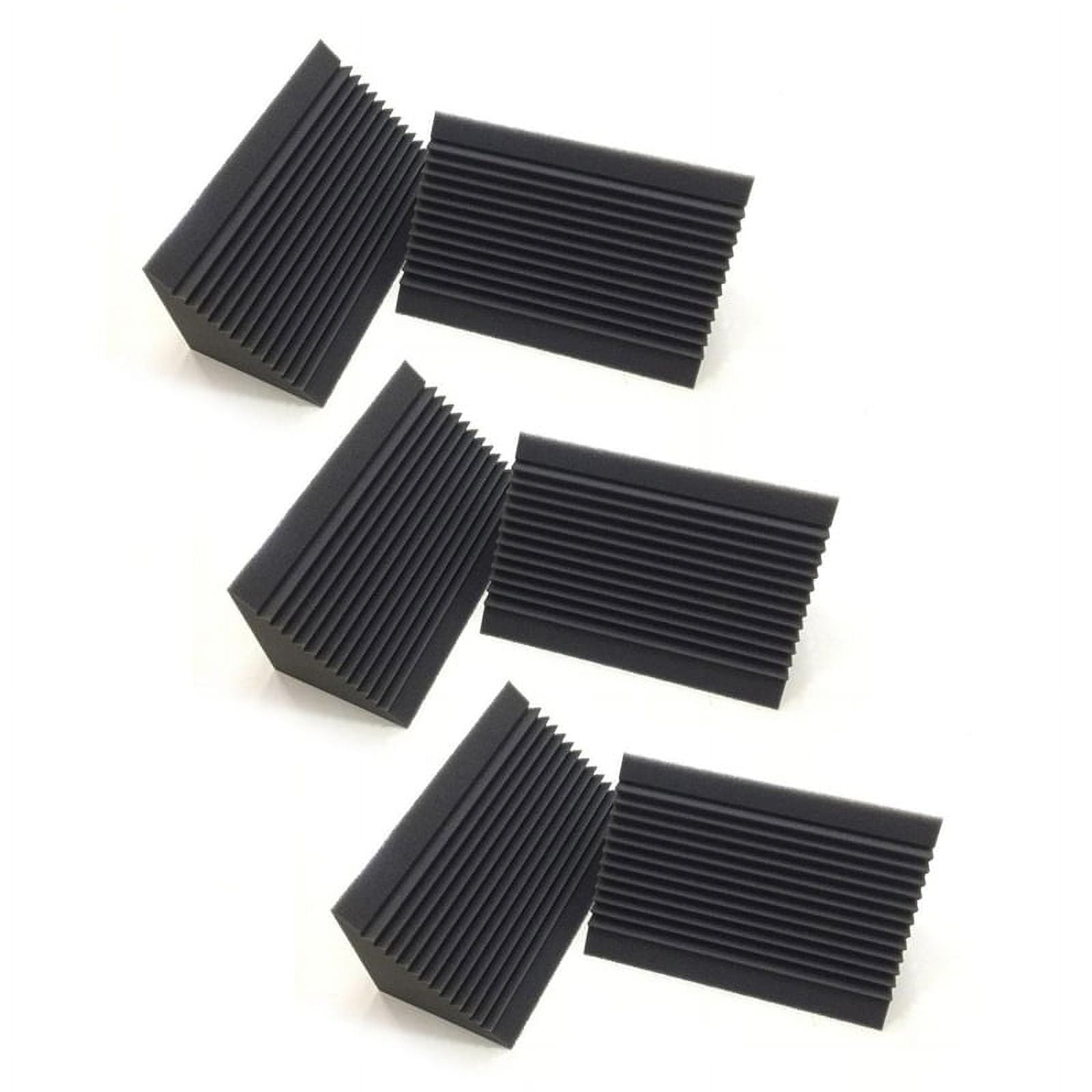 18 PCS Acoustic Foam Charcoal/Black Bass Trap Sound Absorption Studio ...