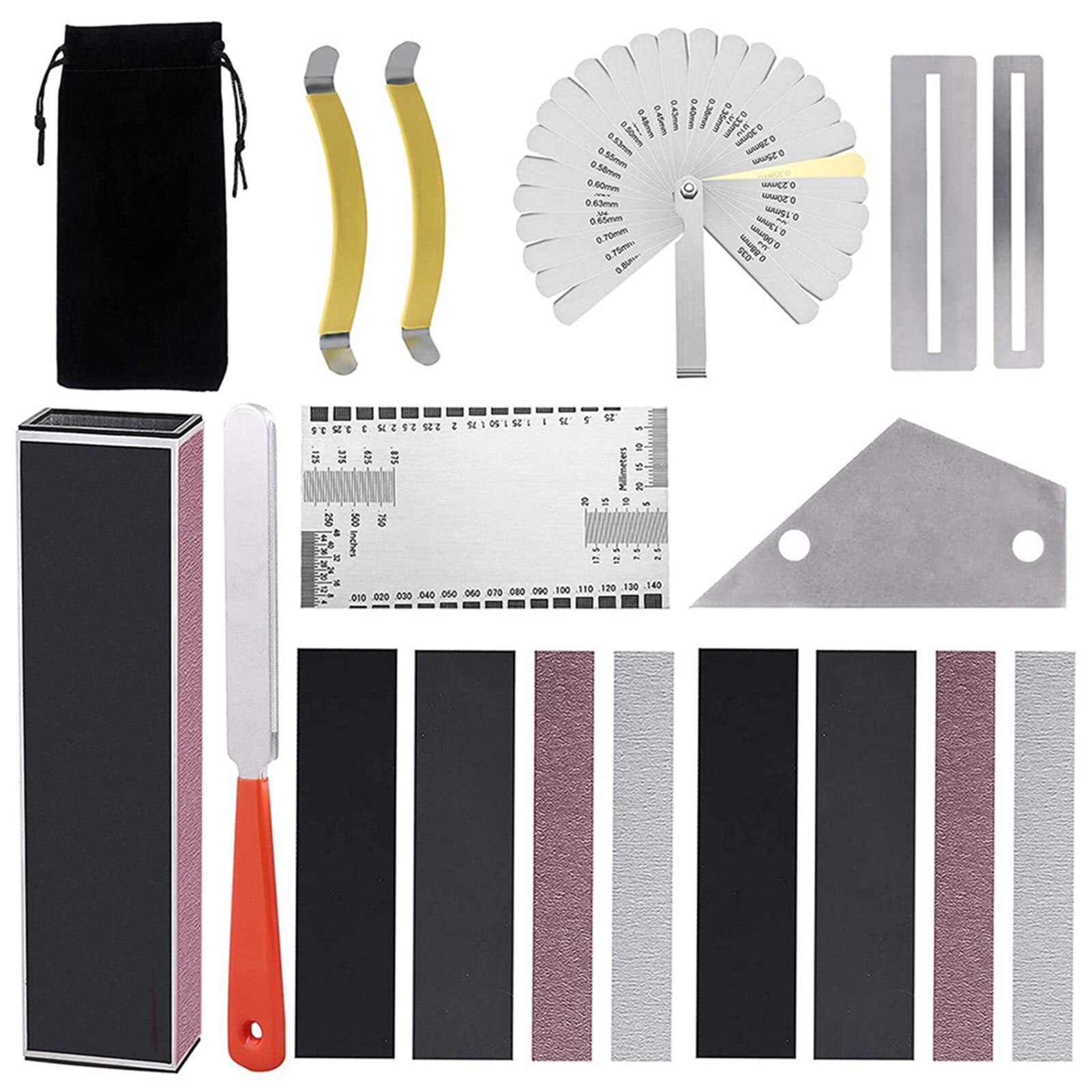 18 PCS Guitar Leveling Bar Repair Kit Leveling Bar Polished Kits for ...