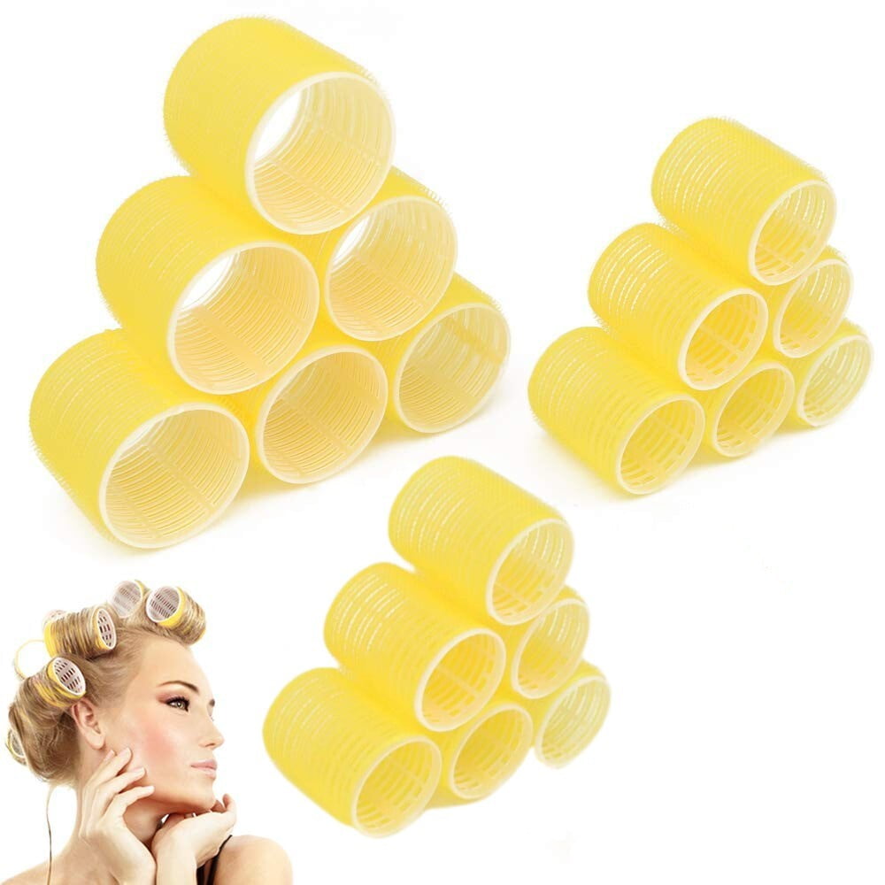 18 PCS Hair Rollers Sets, Hair Rollers Include 2 Size (Jumbo, Large ...