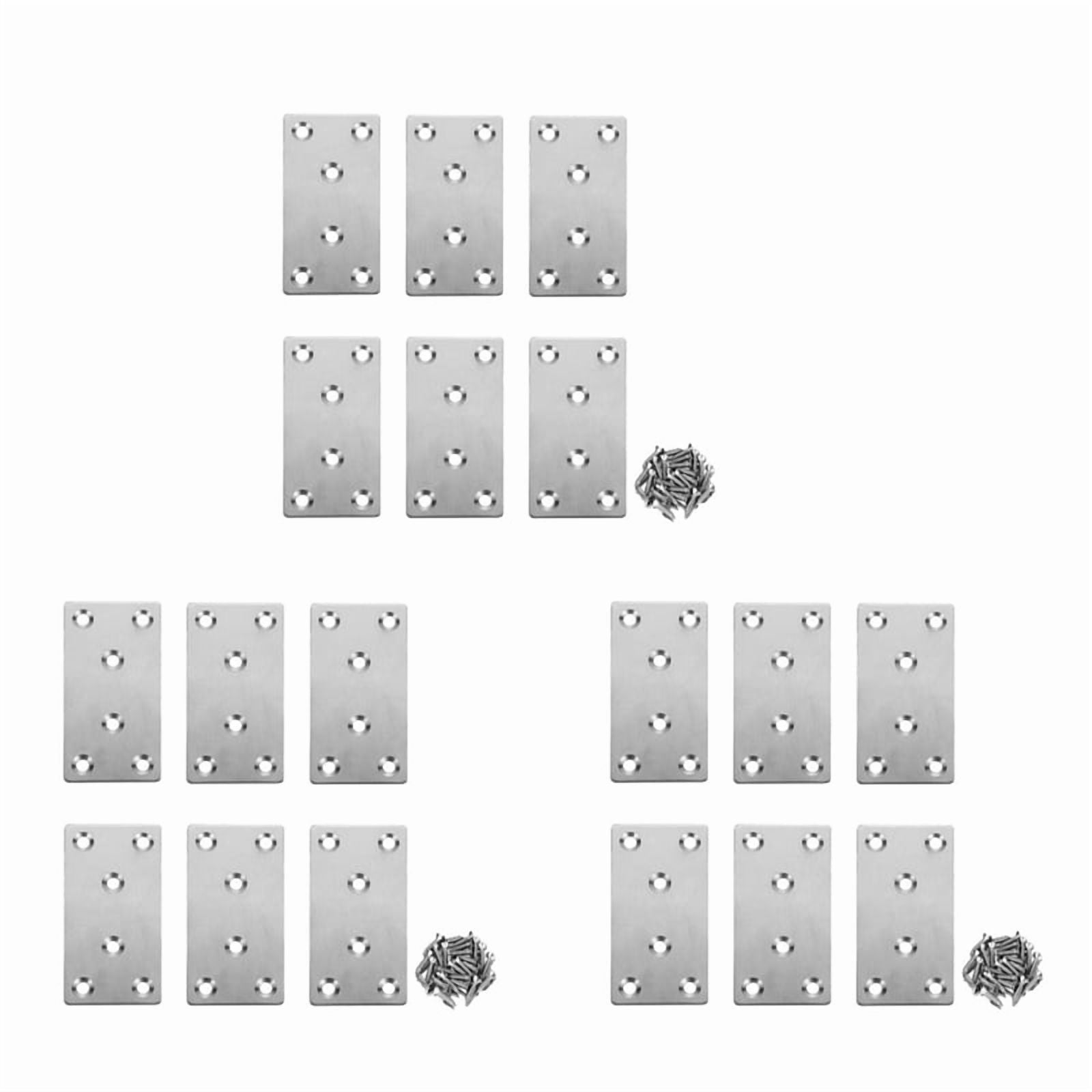 18 PCS Mending Plates Straight Brace Brackets Heavy Duty Flat Bracket ...