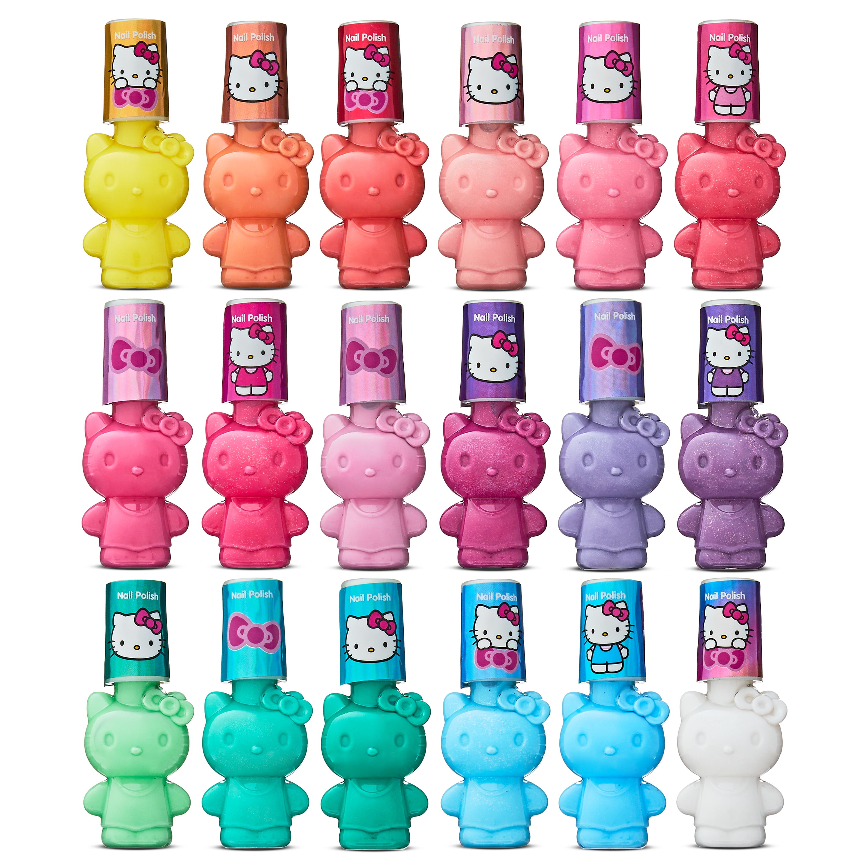 Brandclub - Hello Kitty 18-Pack Peelable, Water Based Nail Polish
