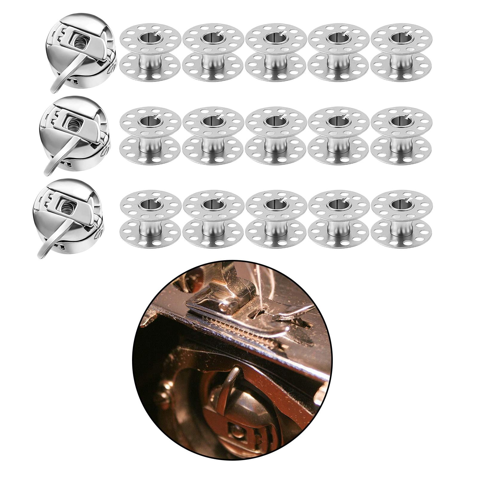 18 PIECE SEWING MACHINES SPLIT METAL BOBBINS HOUSING for SINGERS SEWING ...