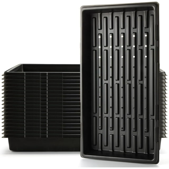 18-Pack 1020 Seedling Trays with Holes - Extra Strength Heavy Duty,10 ...