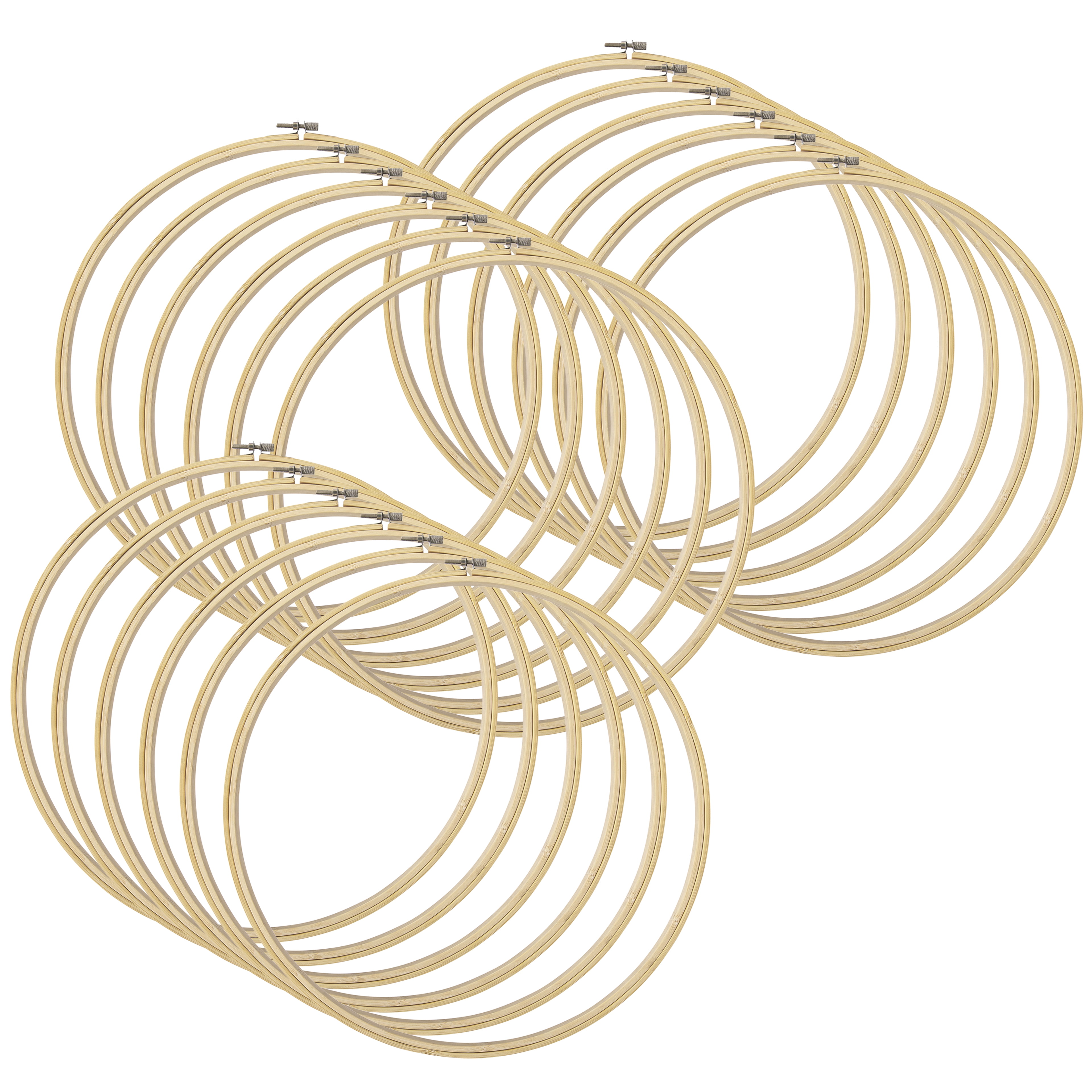 18 Pack: 14" Wooden Embroidery Hoop by Loops & Threads™ - Walmart.com