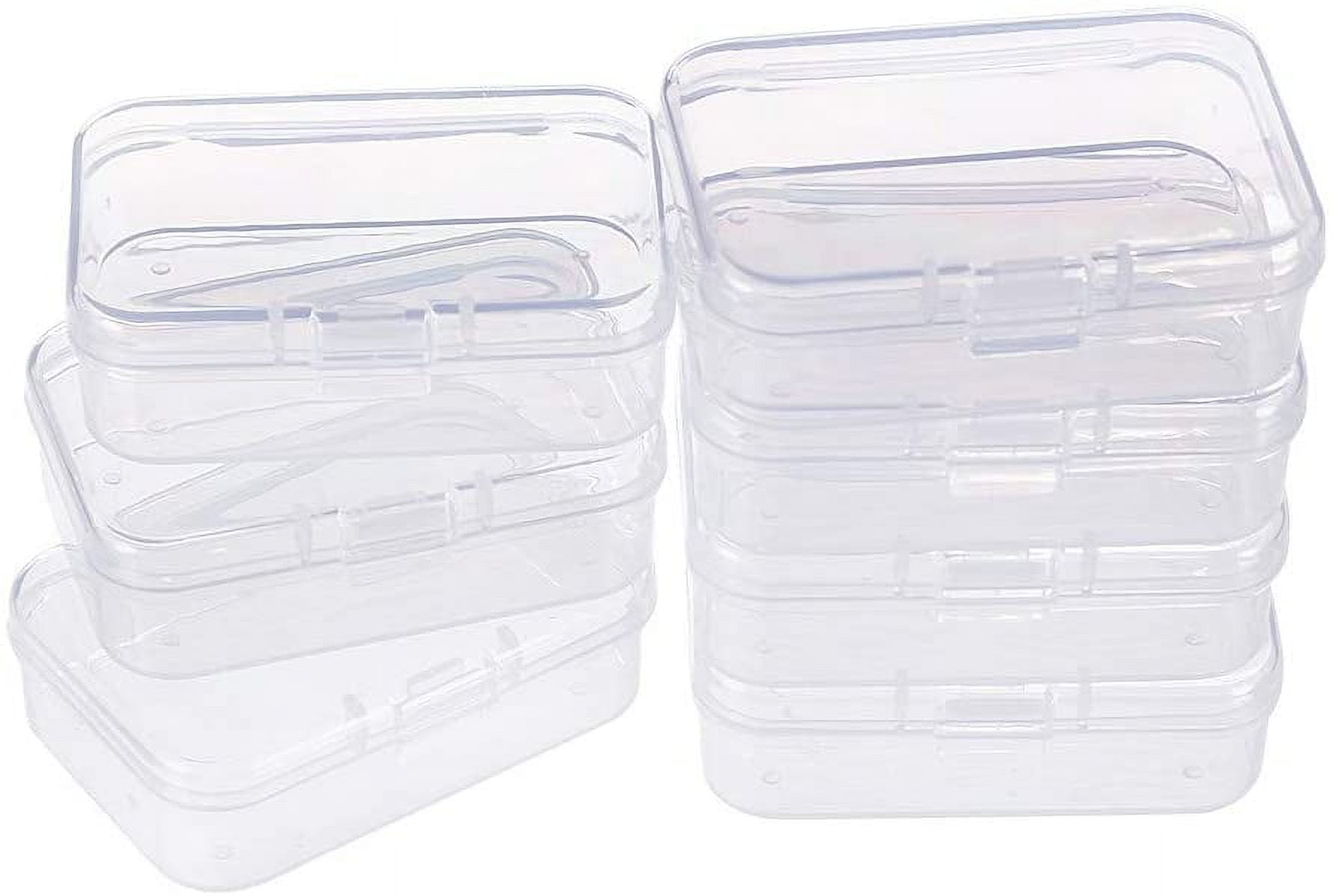 18 Pack 2.5x1.73x0.78 Rectangle Clear Plastic Bead Storage Containers ...