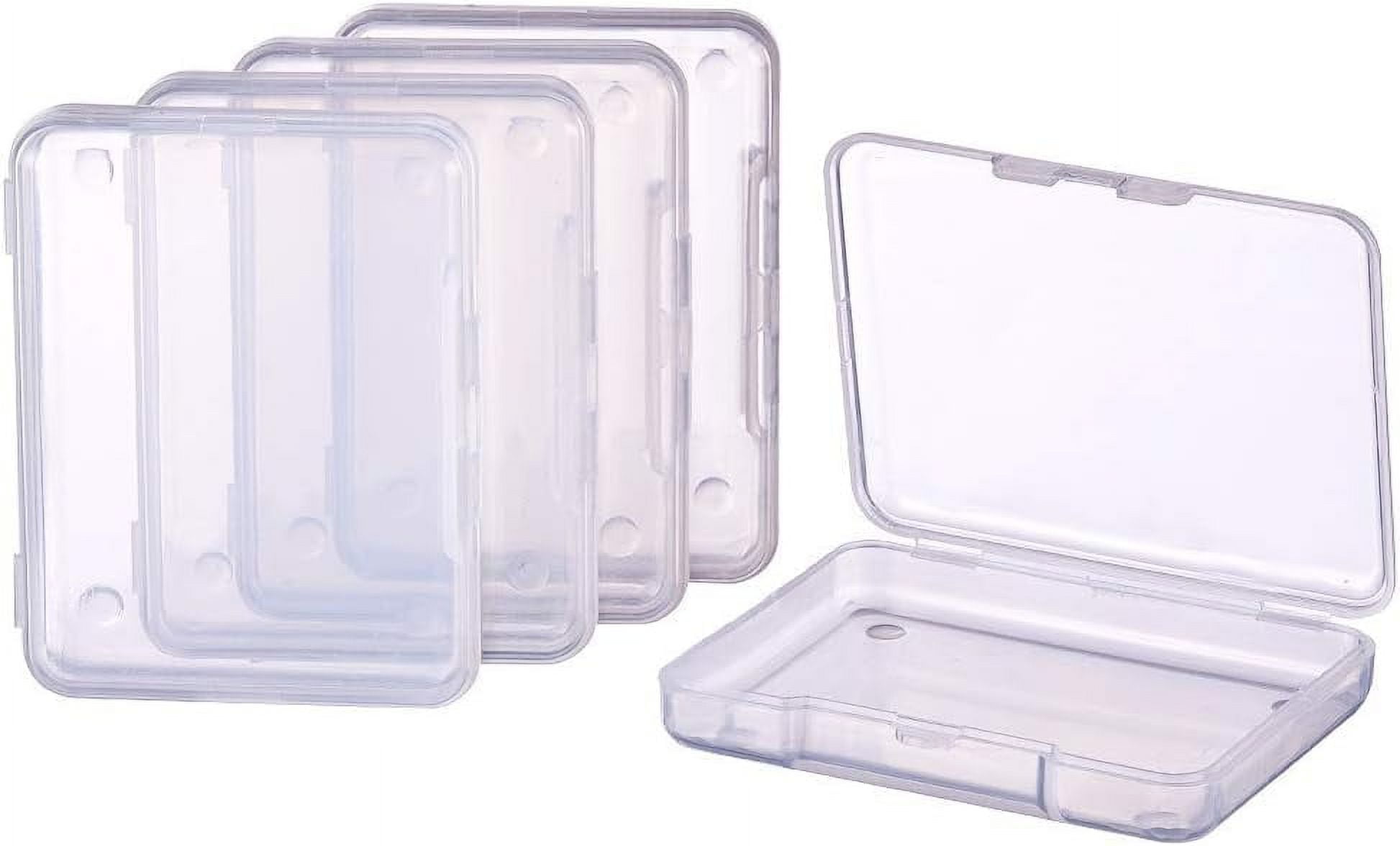 18 Pack 2.63x2x0.47 Inches Rectangle Clear Plastic Bead Storage ...