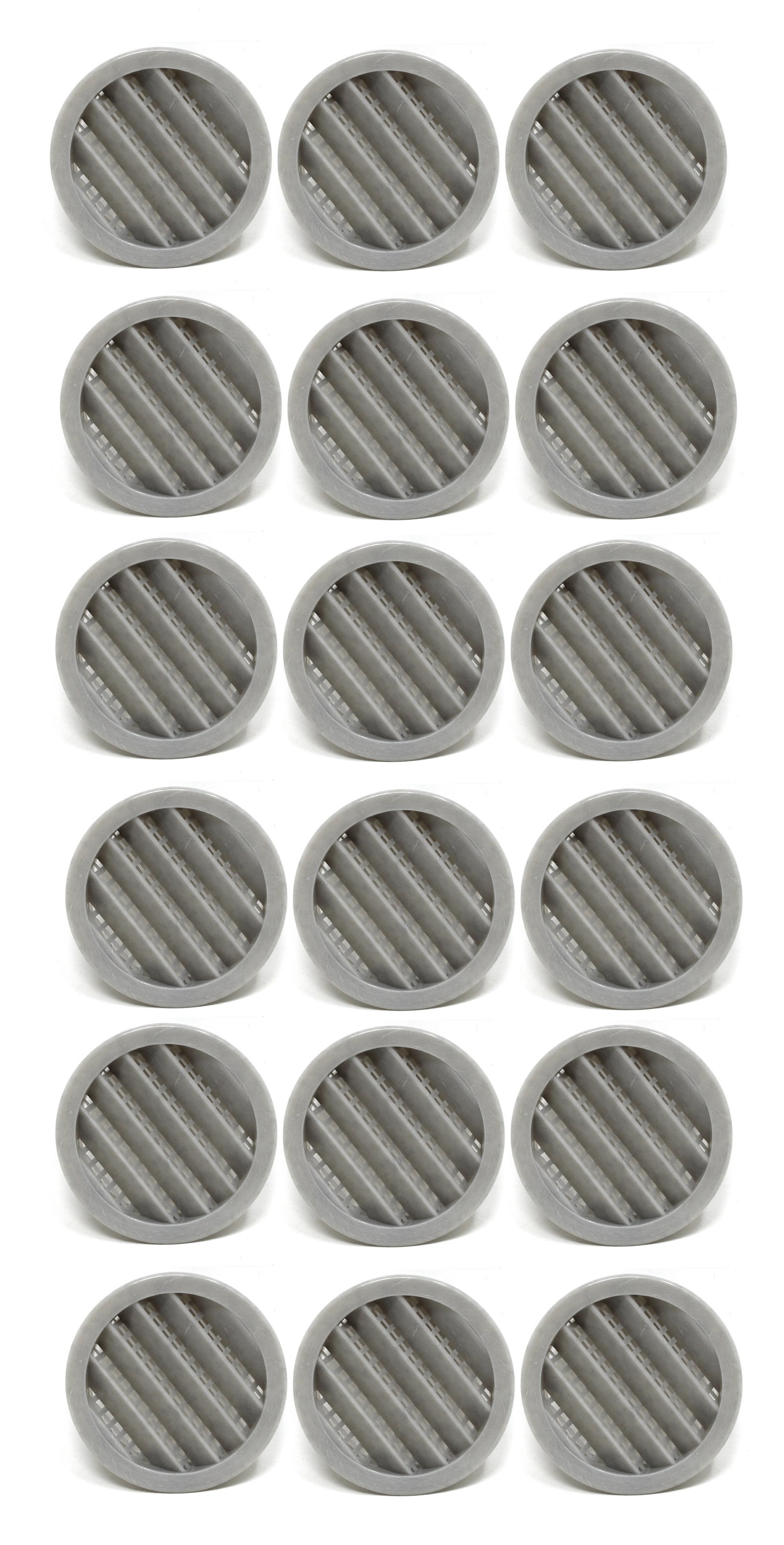 18 Pack 2" Grey Round Plastic Louver Soffit Air Vent - Walmart.com