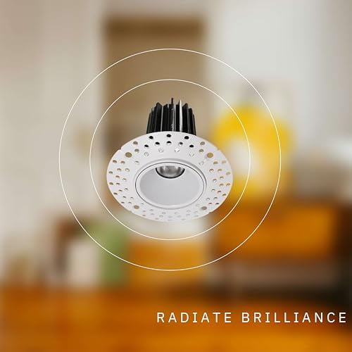 18 Pack 2 inch Trimless Round White Downlight Luminaire, LED Recessed ...