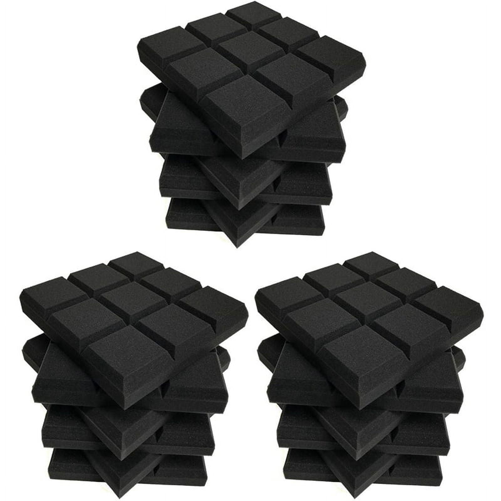 18 Pack 30X30X5cm Acoustic Foam Panels, Beveled 9 Block Tiles, Sound ...