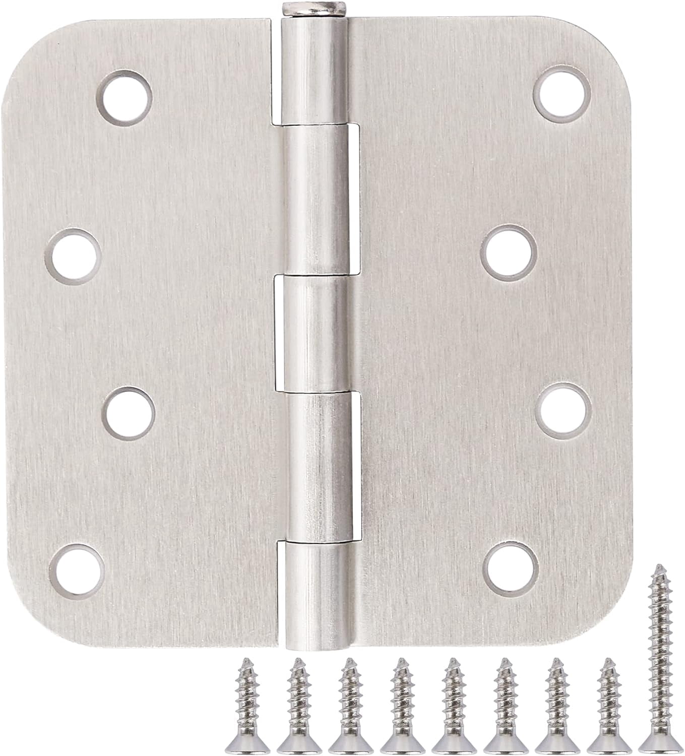 18 Pack 4 Inch Nickel Door Hinges Satin/Brushed Nickel Door Hinges 4 in ...