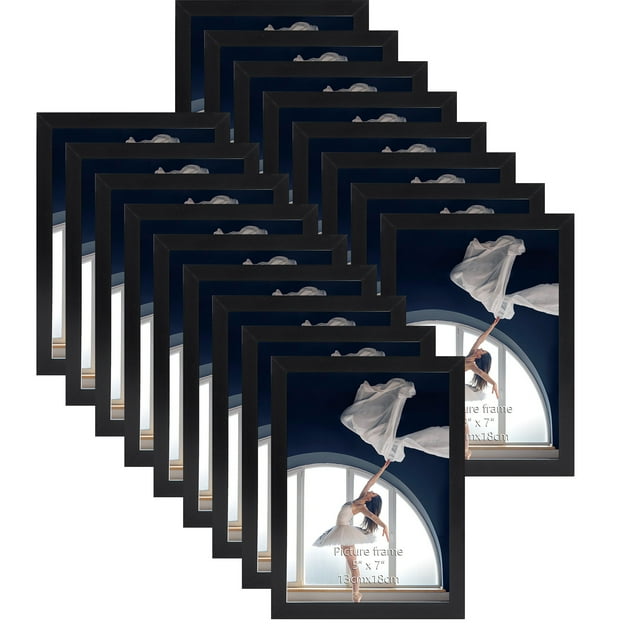 PHAREGE 18 Pack 5x7 Black Picture Frames for Wall Mount or Tabletop ...