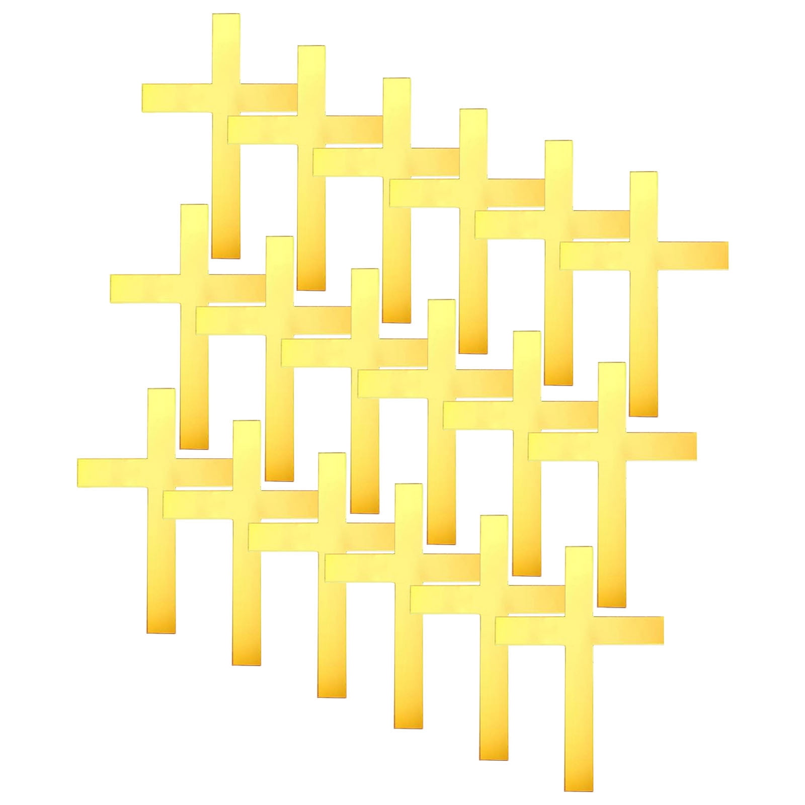 18-Pack Acrylic Cross Cake Toppers – Gold Religious Cupcake Decorations ...