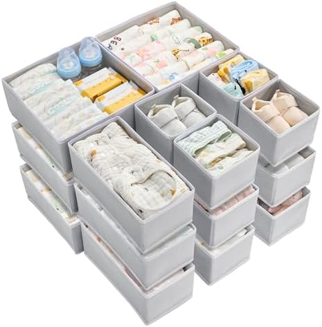18 Pack Baby Clothes Organizer, Dresser Drawer Organizer for Baby ...