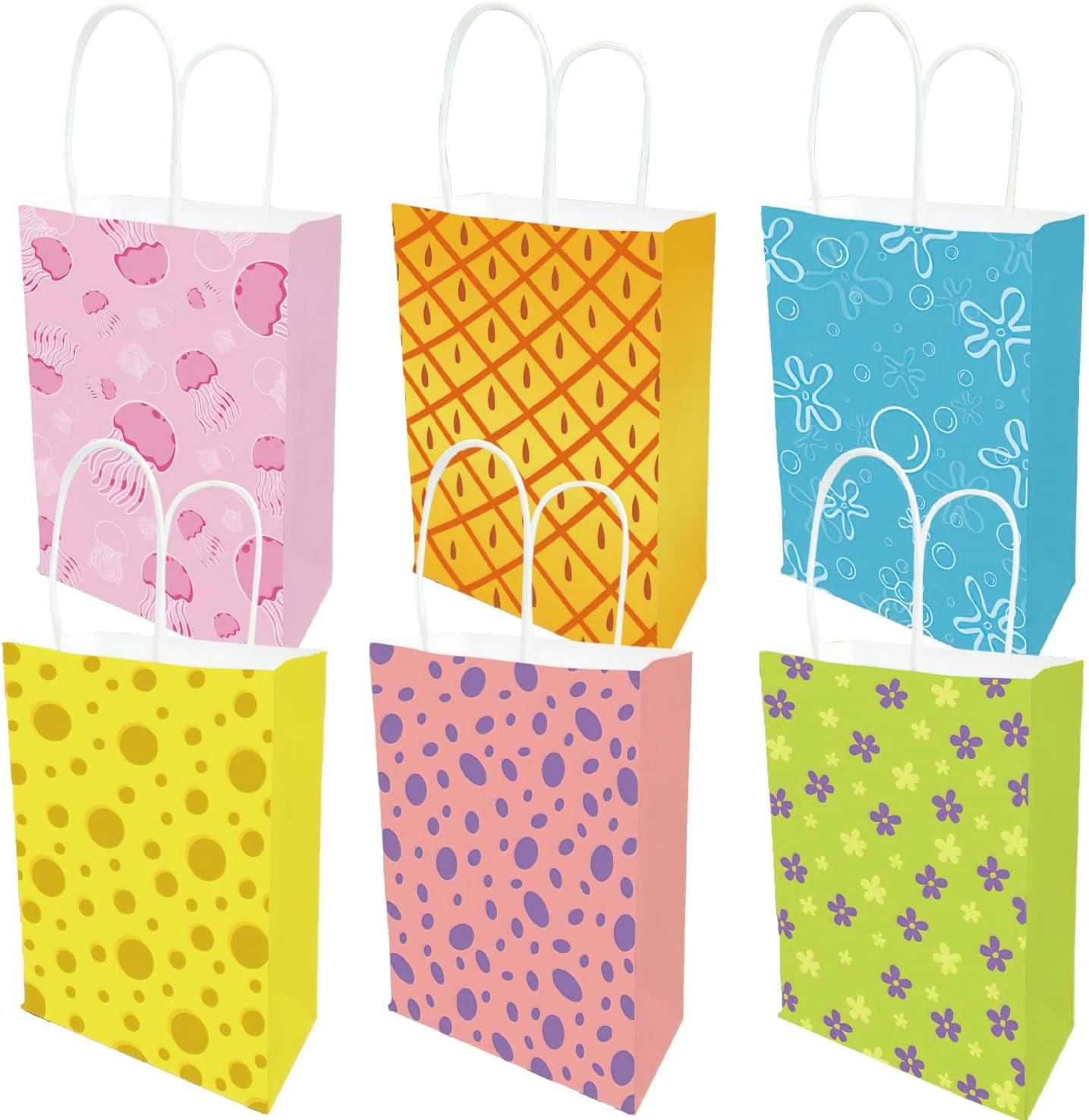 18 Pack Cartoon Sponge Gift Goodie Treat Candy Bags Party Paper Gift ...