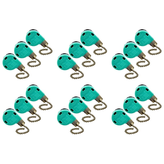 18 Pack Ceiling Fan Switch 3 Speed 4 Wire Ear ZE-268S6 Fan Pull Chain ...