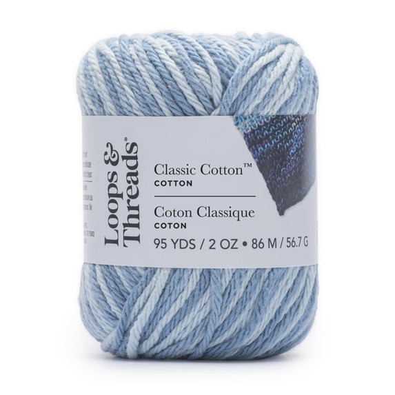 Loops & Threads Classic Cotton Patterned Yarn, 18 Pack - Walmart.com