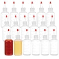 18 Pack Clear Squeeze Bottles with Red Yorker Spout, Precise Pouring ...