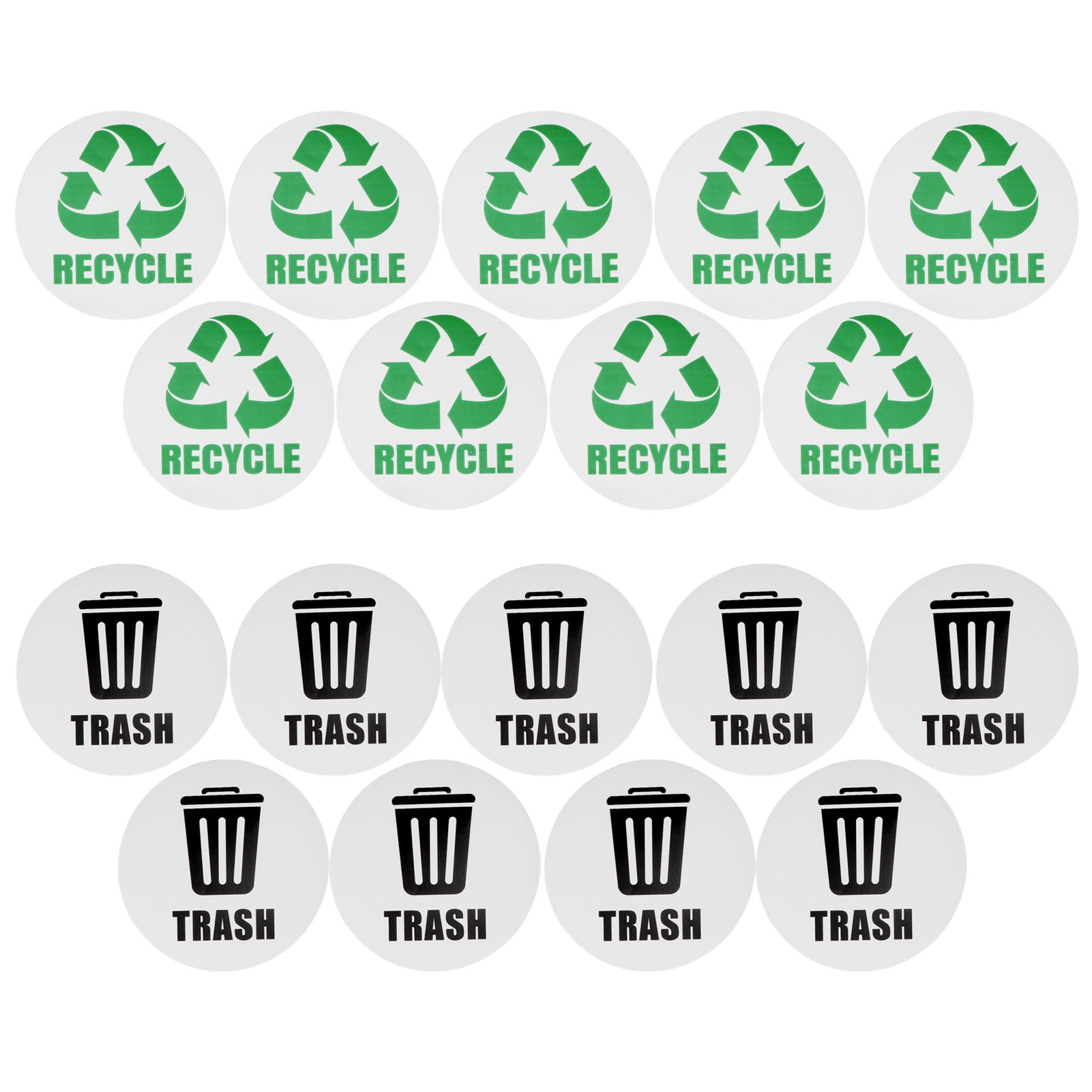 18-Pack Eco-Friendly Bin Labels Waterproof Self-Adhesive Recycling ...