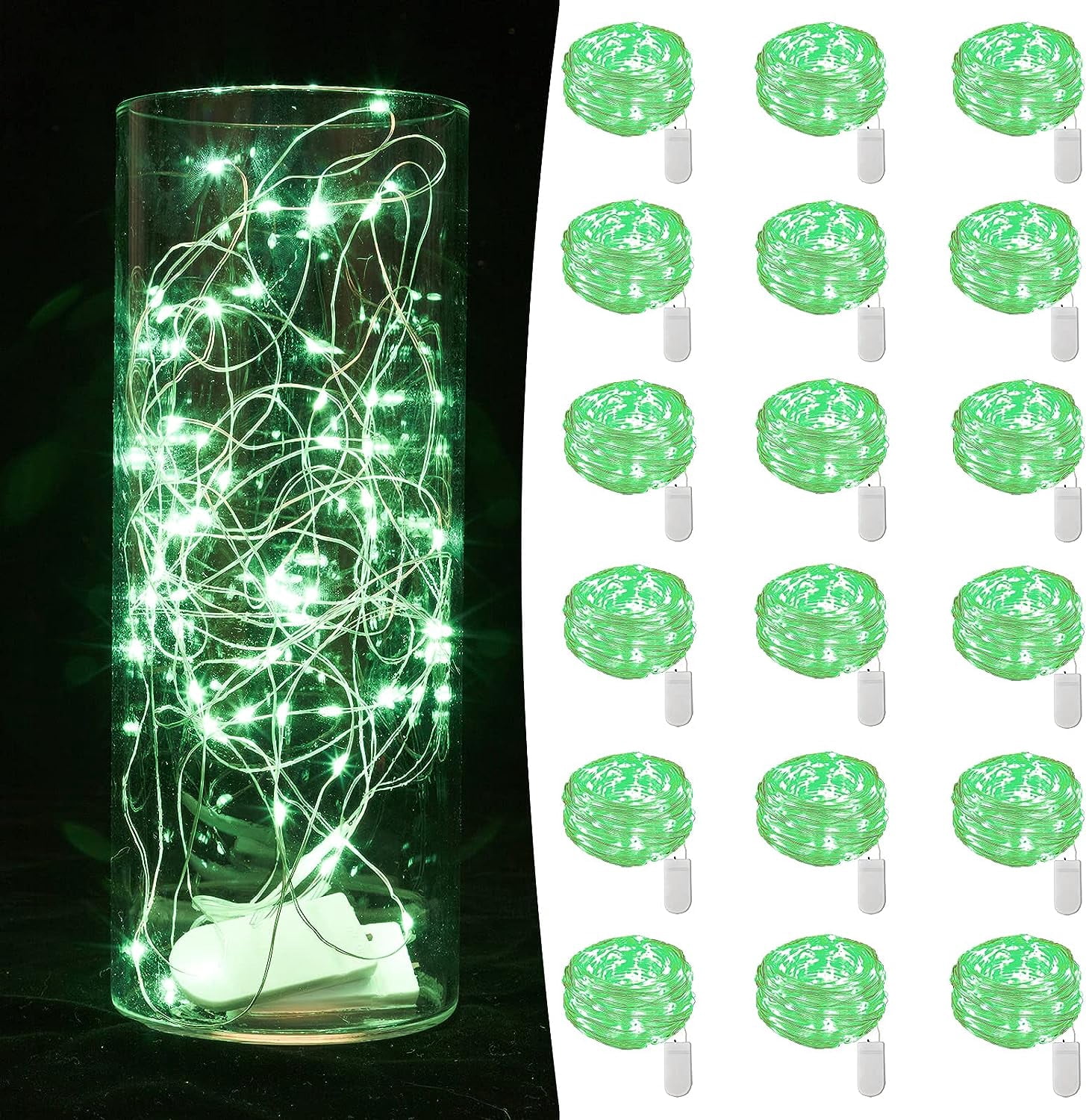 18 Pack Fairy Lights Battery Operated - 6.6 ft 20 LED Mini String ...