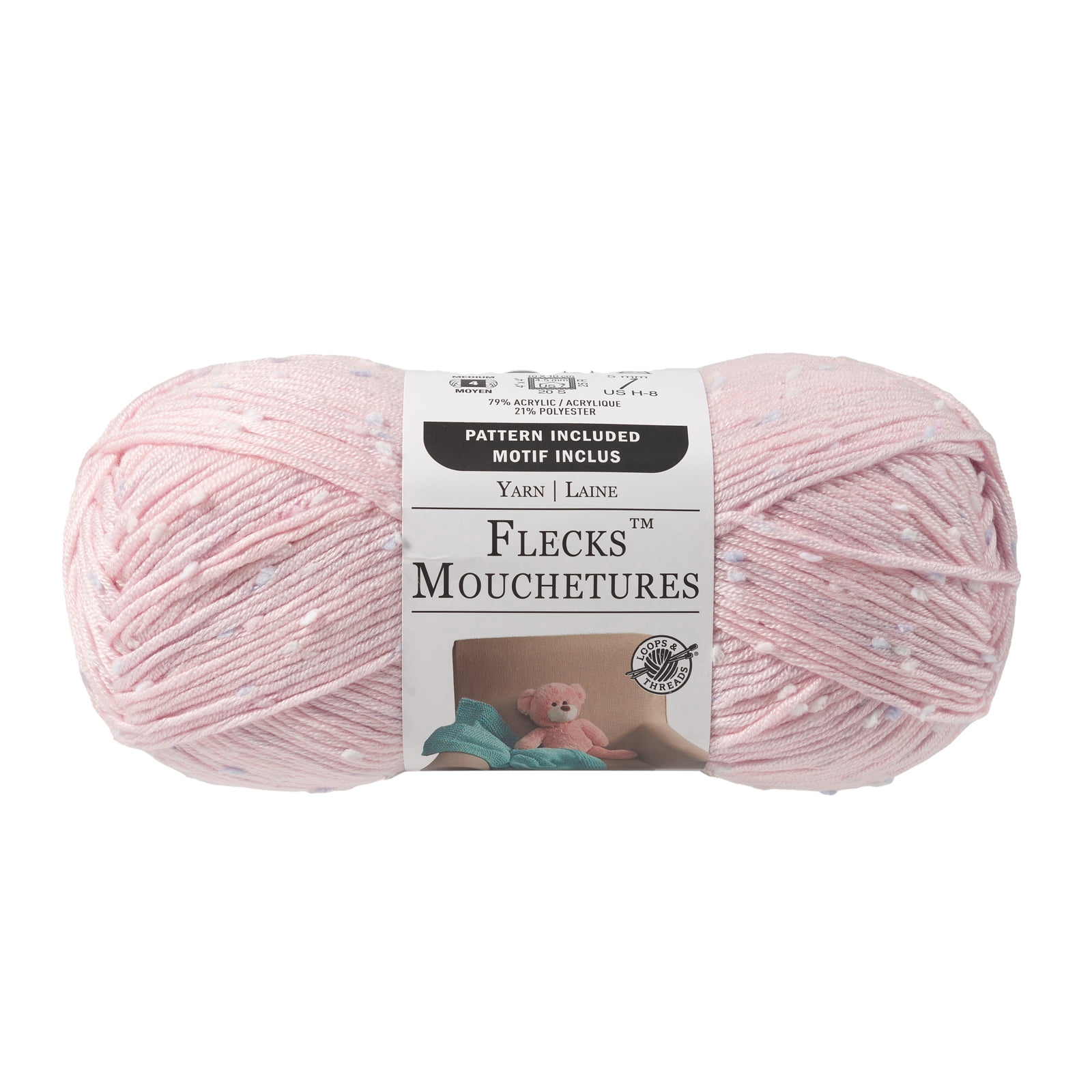 Soft Acrylic Flecks Yarn Pack by Loops & Threads, Ideal for Knitting ...