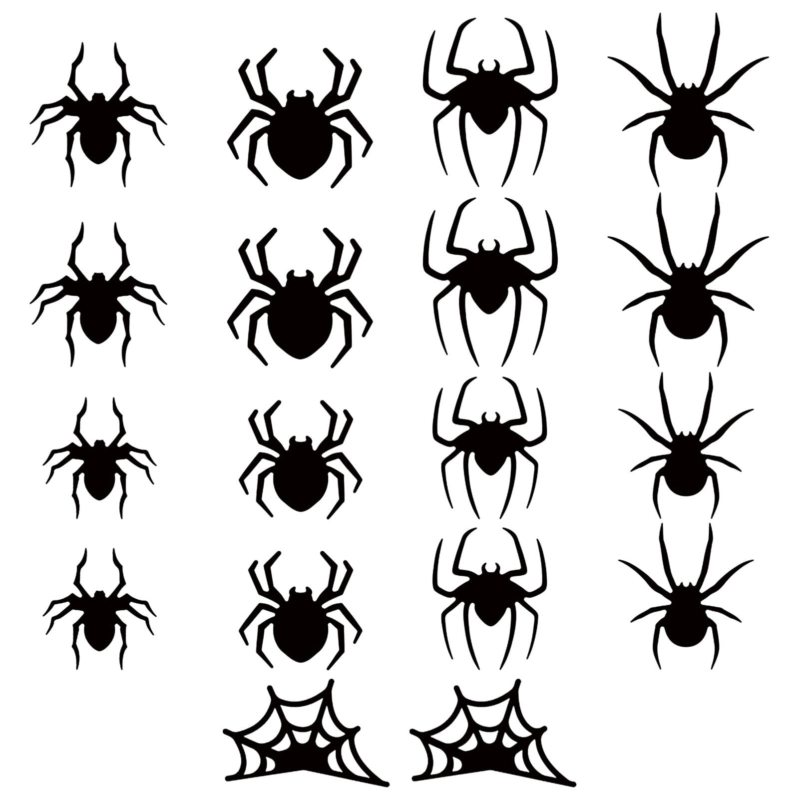 18 Pack Halloween Spiders Wall Decor Lighted 3D Spider Stickers ...