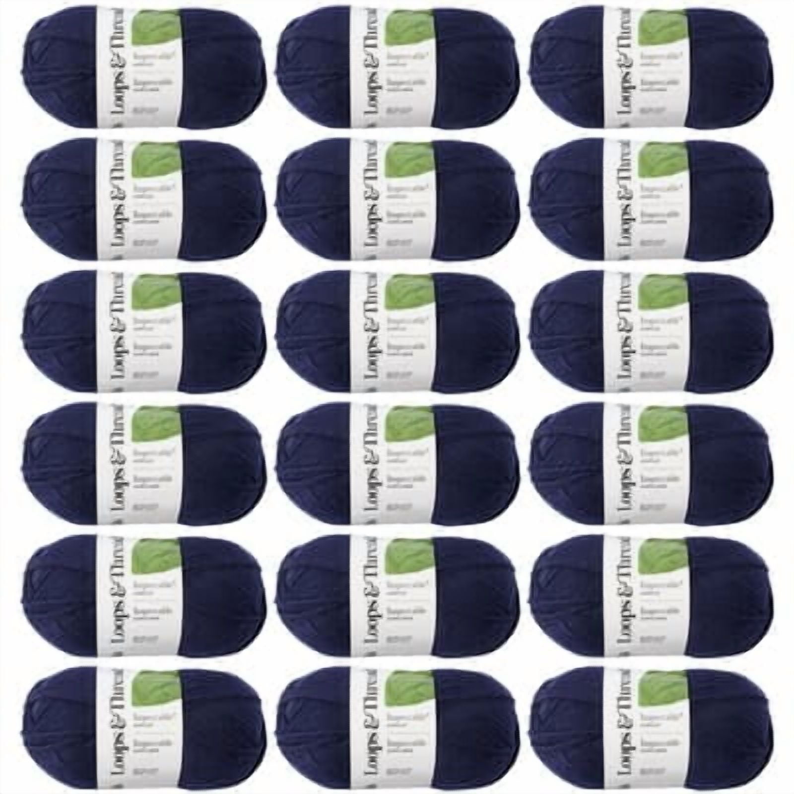Loops & Threads Impeccable Solid Yarn, 18 Pack - Walmart.com