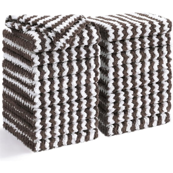 18 Pack Kitchen Dish Cloths, Ultra Soft and Absorbent Dish Towels ...