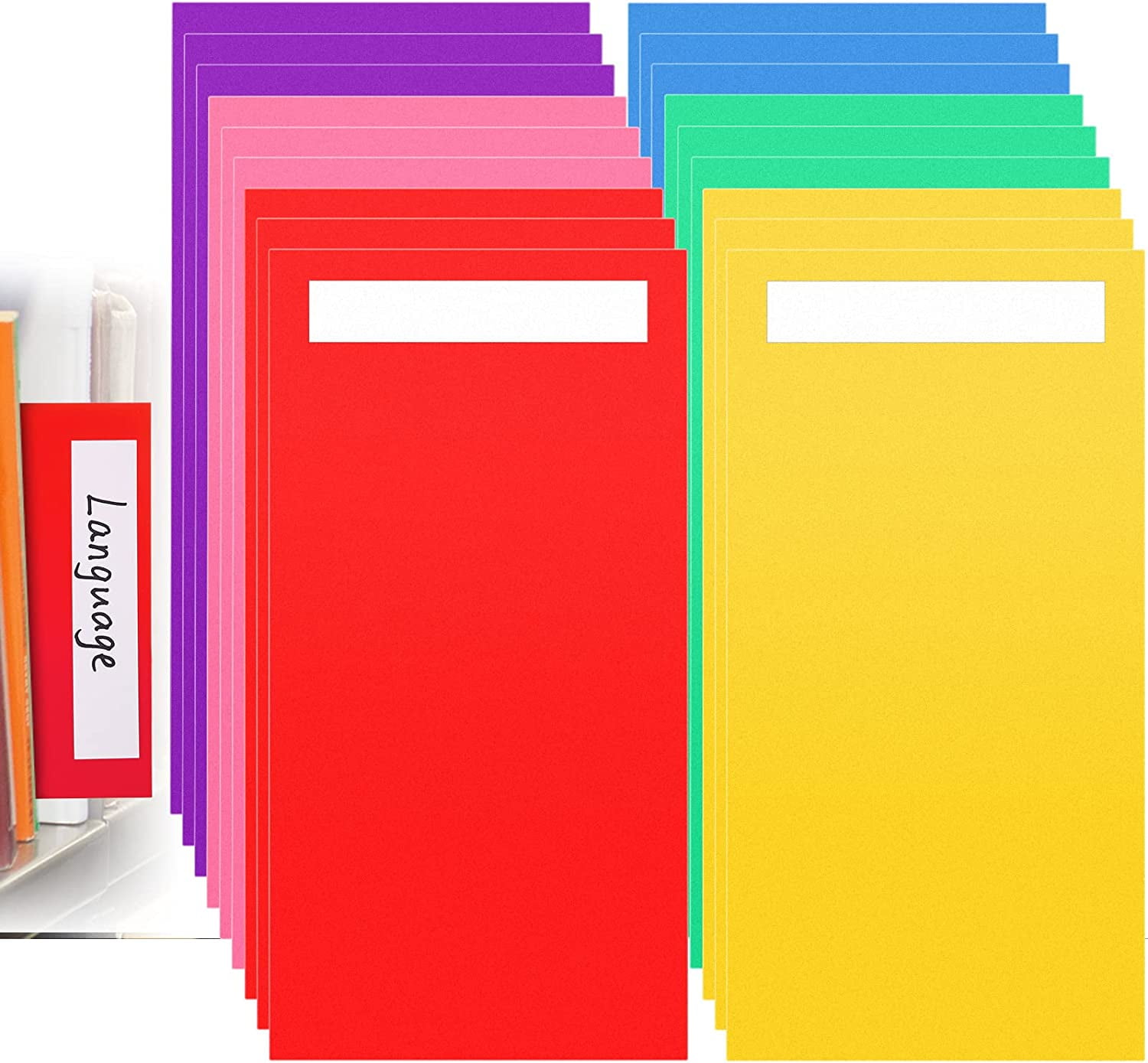 18 Pack Library Shelf Dividers Book with 36 Pieces Stickers 6 x 12 Inch ...