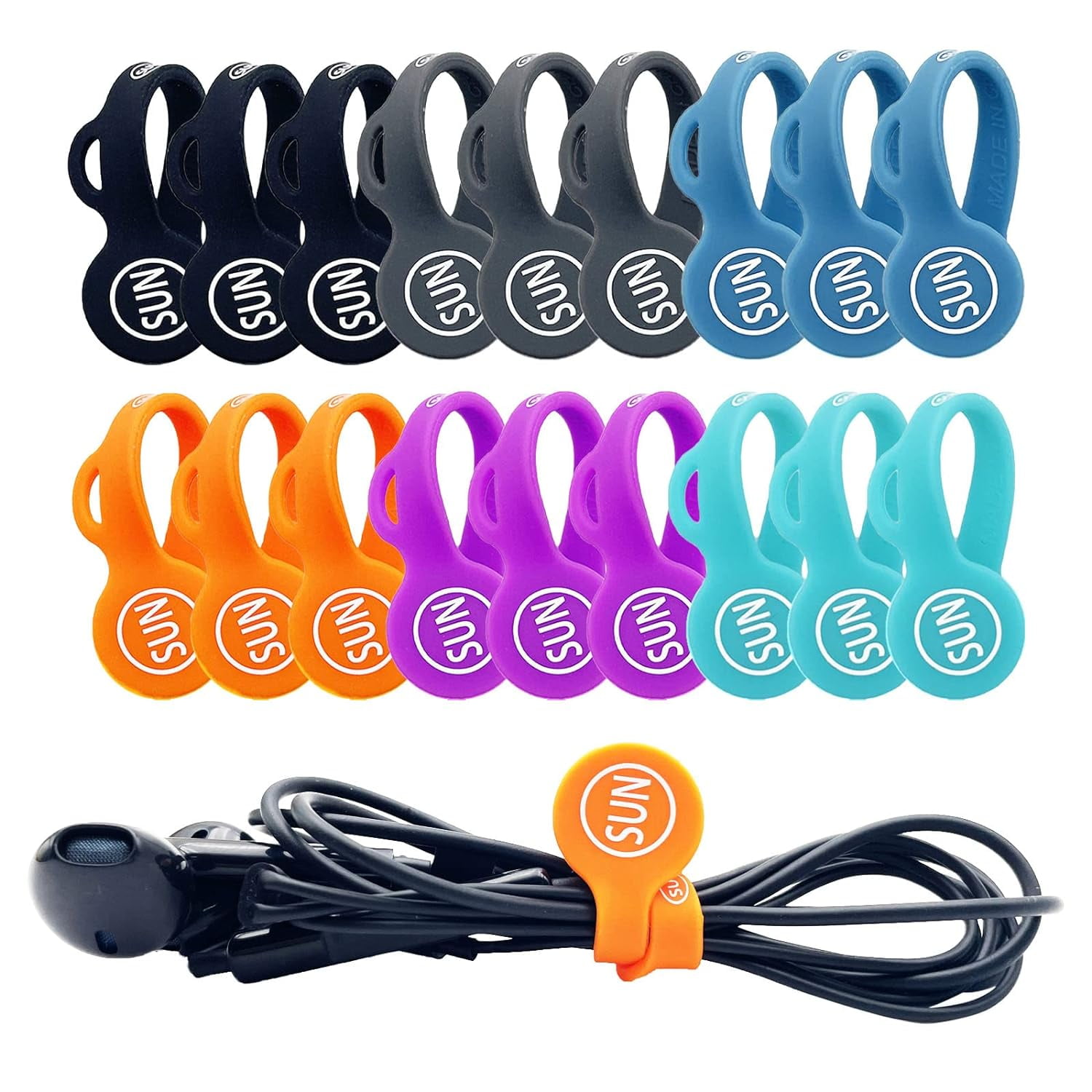 18 Pack Magnetic Cable s Cable Organizers Earbuds Cords Winder Bookmark ...