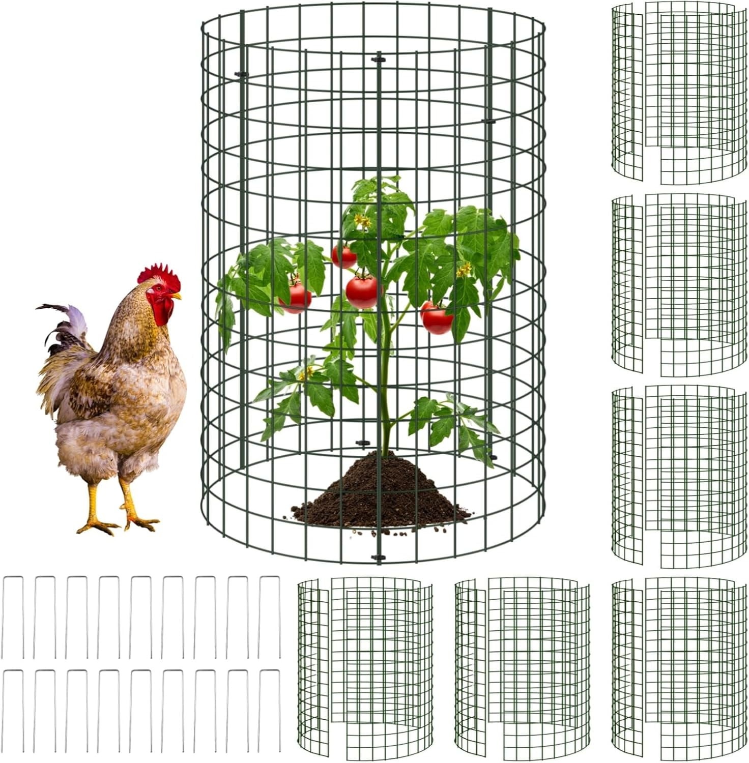 18 Pack Plant Protectors from Animals, 17 x12 inch Plant Cages for ...