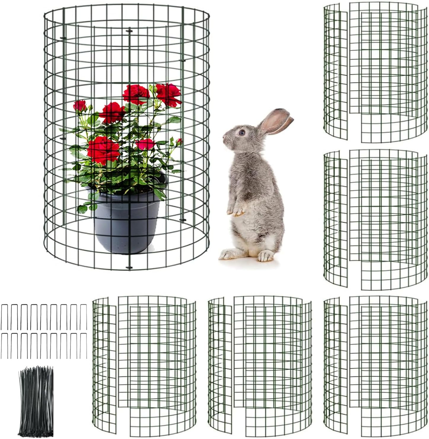 18 Pack Plant Protectors from Animals, 17 x12 inch Plant Cages for ...