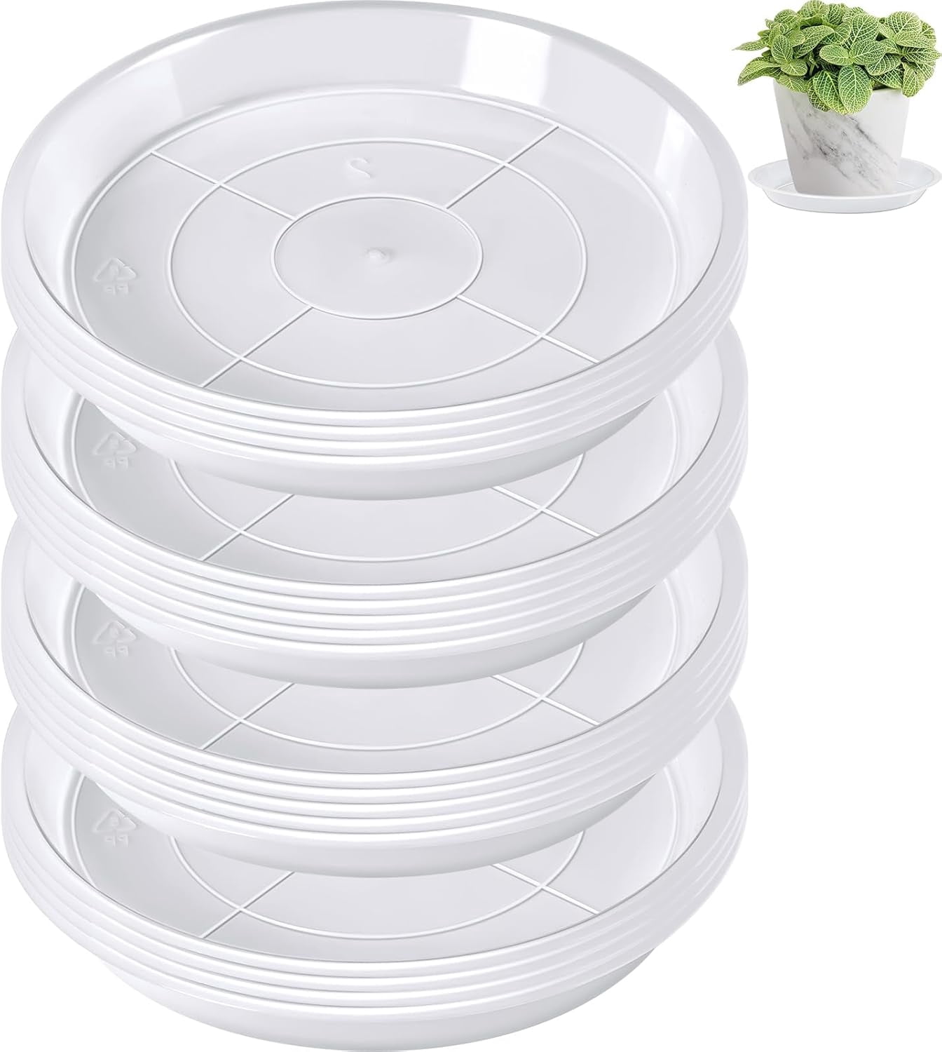 18 Pack Plant Suacer 6 Inche Plant Drip Trays for Pots Clear Plant Pot ...