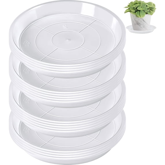 18 Pack Plant Suacer 6 Inche Plant Drip Trays for Pots Clear Plant Pot ...