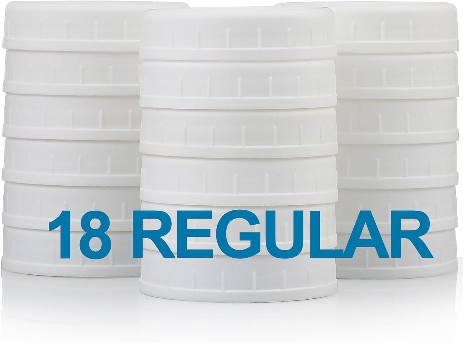 [18 Pack] Plastic REGULAR Mouth Mason Jar Lids for Ball, Kerr and More ...