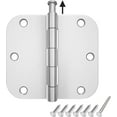 "18 Pack 3.5 Inch Indoor Door Hinges with 5/8"" Radius Corner, Brushed ...
