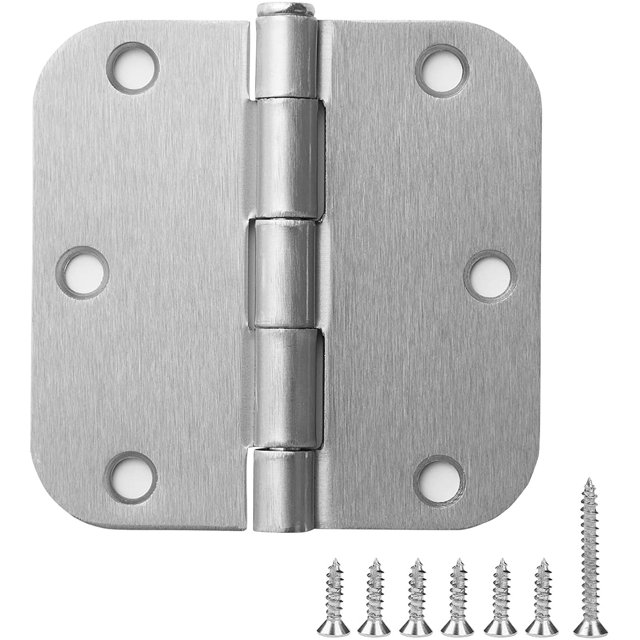 18 Pack Satin Chrome Door Hinges 3 1/2 Interior Door Hinges 3.5 Inch ...