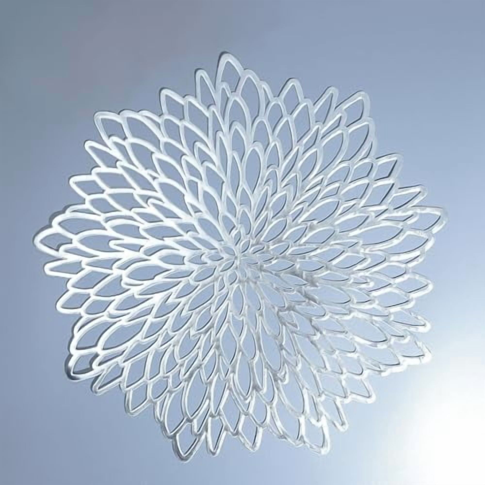 18 Pack Silver Placemats Metallic Glitter Vinyl Dinning Table Mats ...