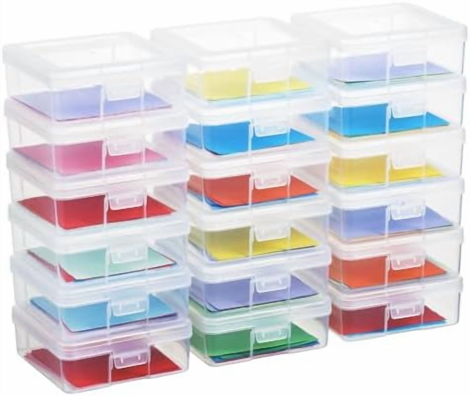 18 Pack Small Plastic Hobby Art Craft Organizer, Clear Plastic Storage ...