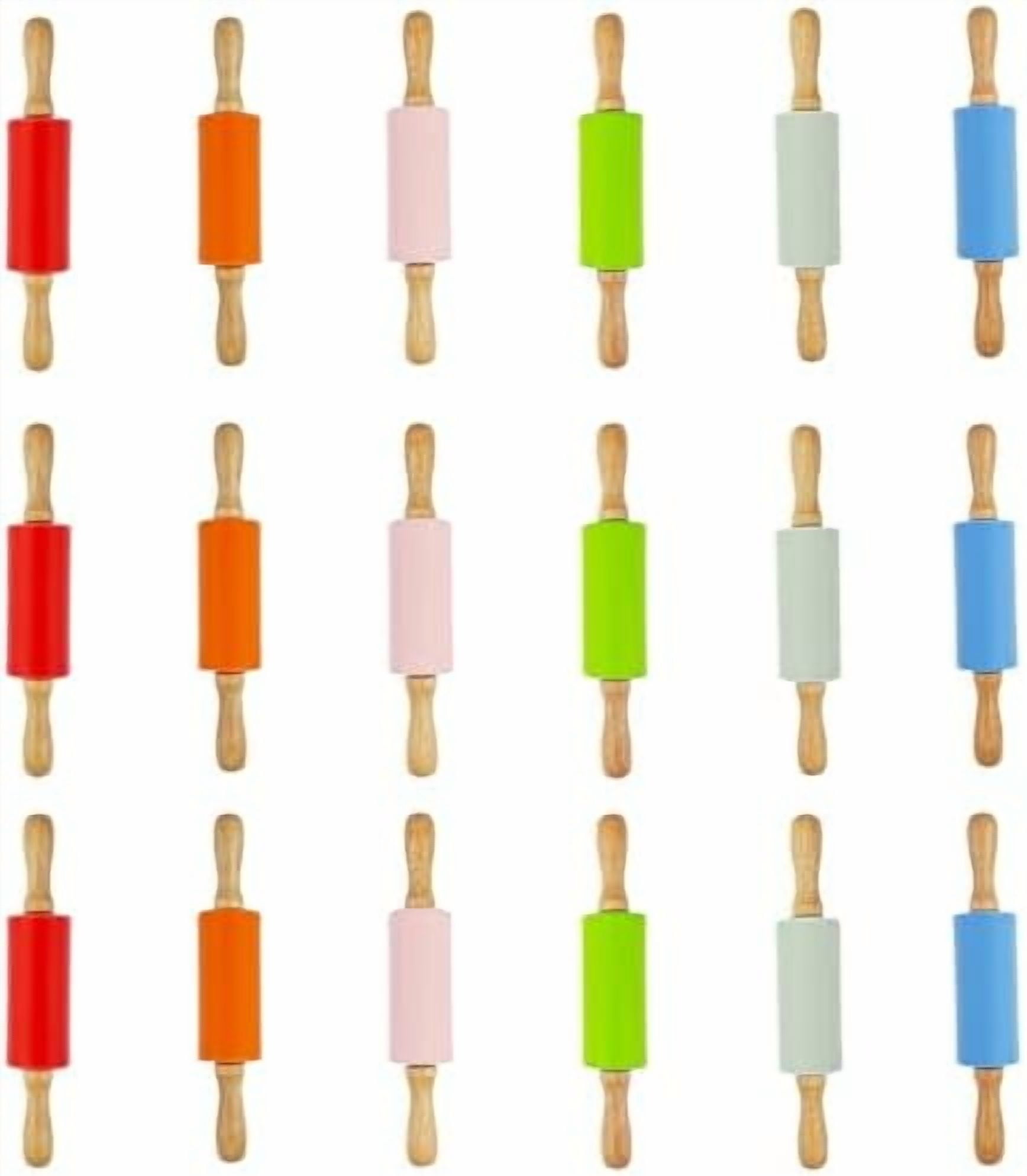 18 Pack Small Rolling Pin for Kids, 9 Inch Kids Rolling Pin for Home ...