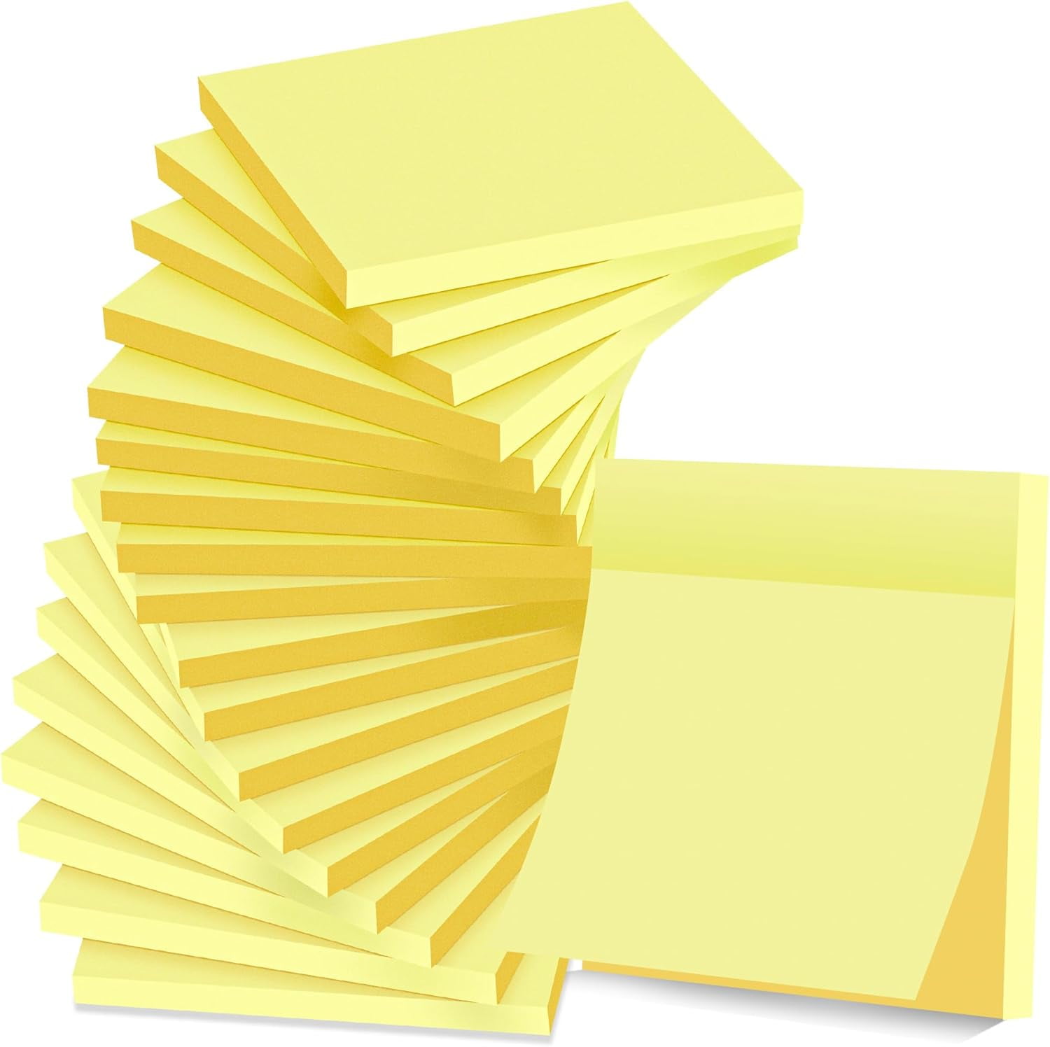 (18 Pack) Sticky Notes 3x3 in Canary Yellow, Strong Adhesive, Clean ...
