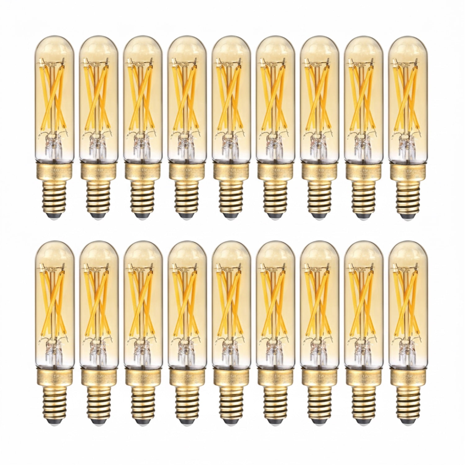18 Pack T25 Tubular Edison Bulbs, Dimmable T6 LED Bulb, E12 Candelabra ...