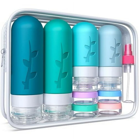 18 Pack Travel Bottles for Toiletries - TSA Approved Silicone ...