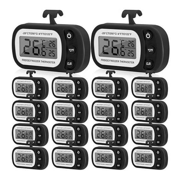 18 Pack Waterproof Digital Refrigerator Thermometer Waterproof ...