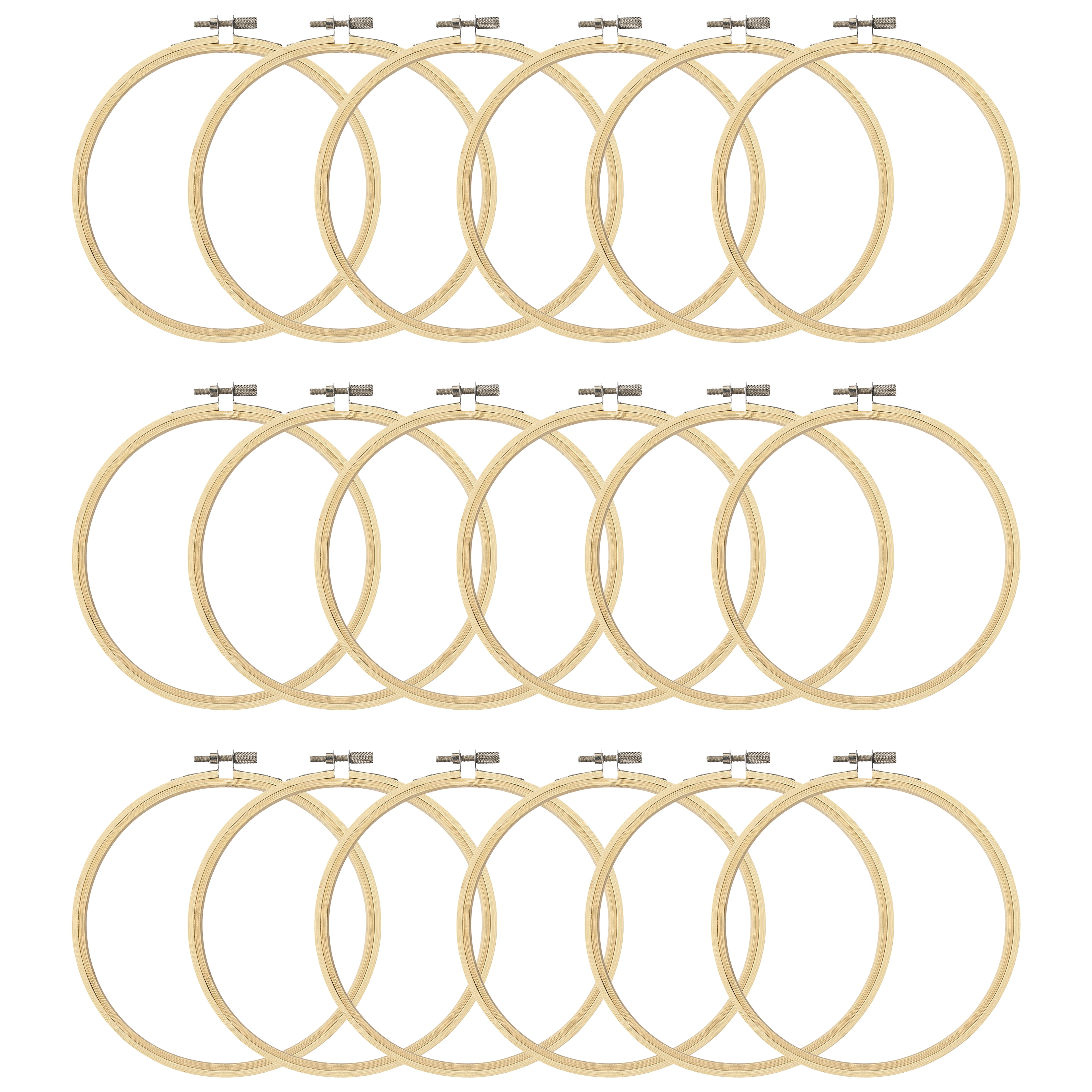 18 Pack: Wooden Embroidery Hoop by Loops & Threads™ - Walmart.com
