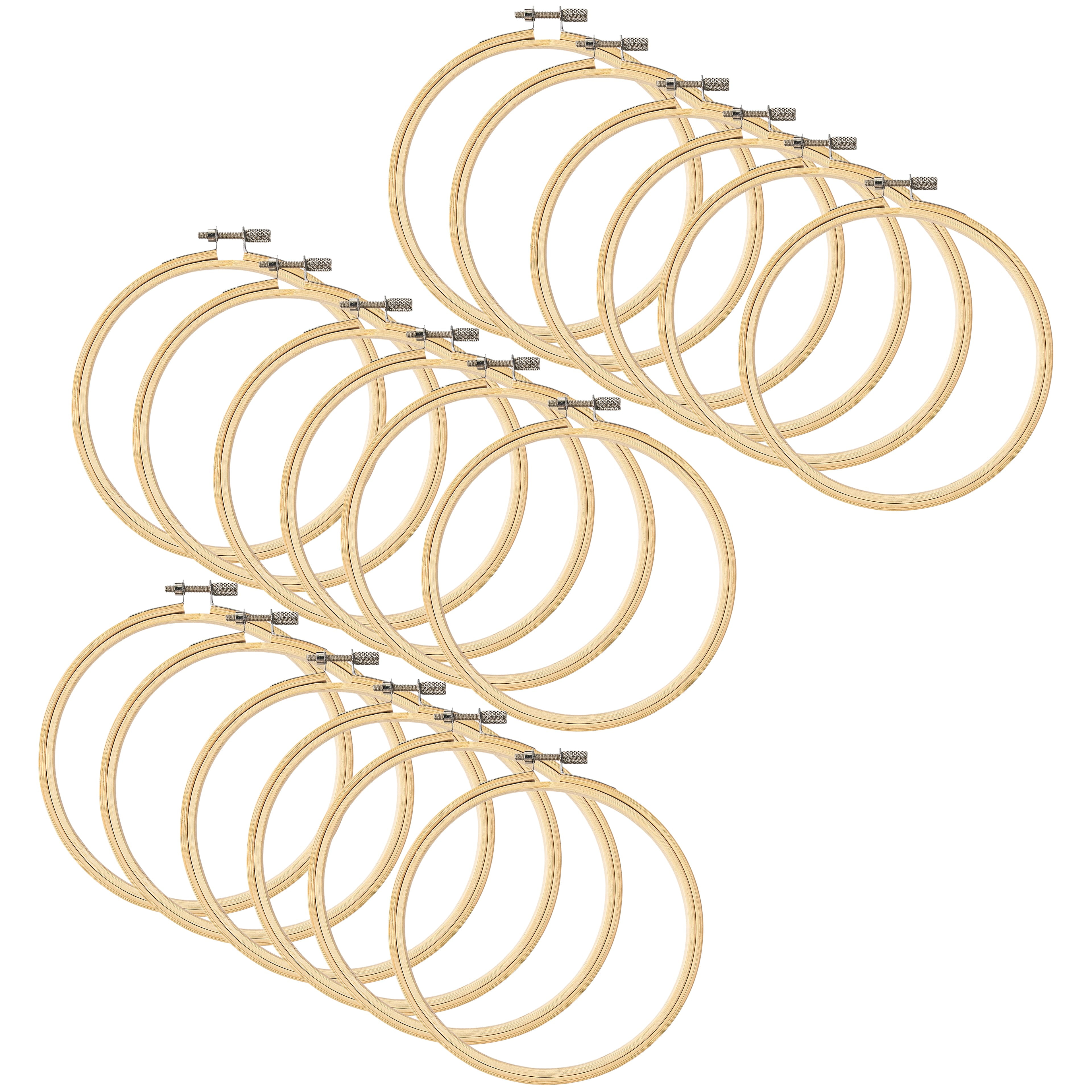 18 Pack: Wooden Embroidery Hoop by Loops & Threads™ - Walmart.com