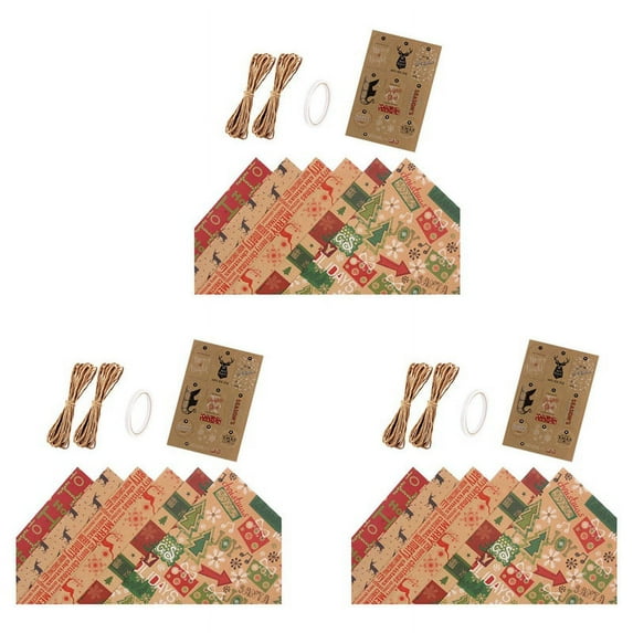 18 Pack Wrapping Paper Sheets,for Christmas Birthday Wrapping Paper Set ...