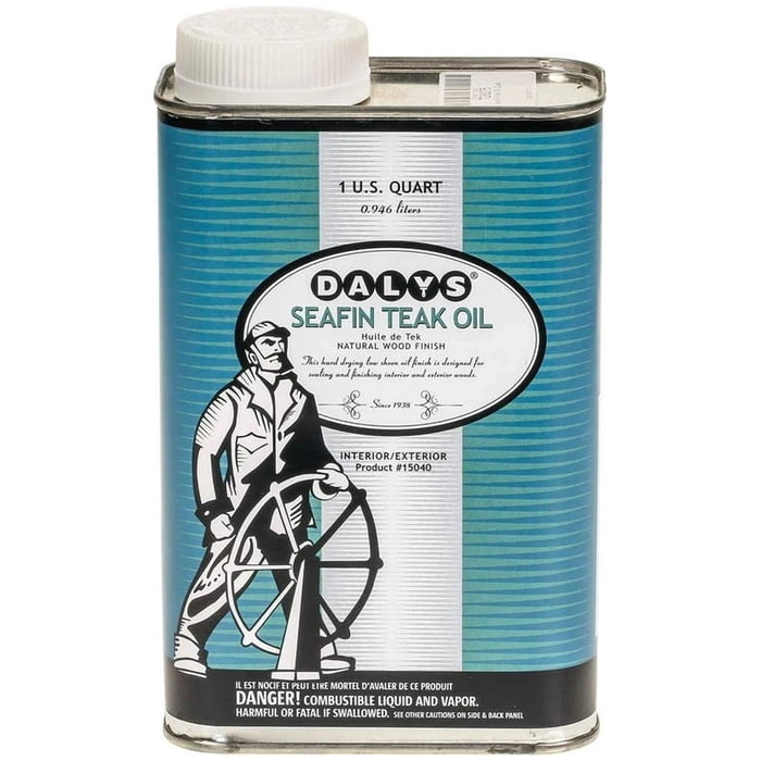 18-Pack of 1 qt Daly’s 15040 Clear SeaFin Natural Wood Finish Teak Oil ...