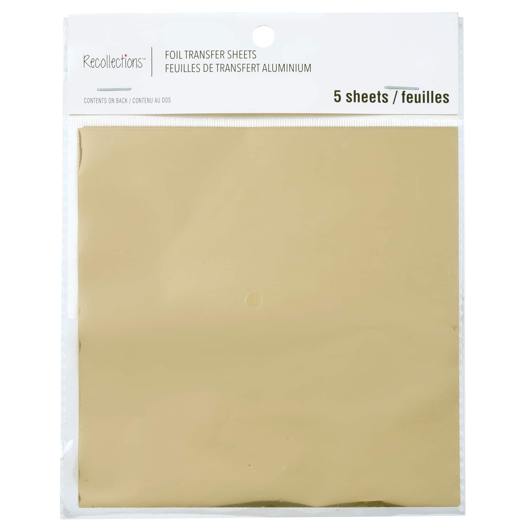 18 Packs: 5 ct. (90 total) 5.5" Gold Foil Transfer Sheets by ...