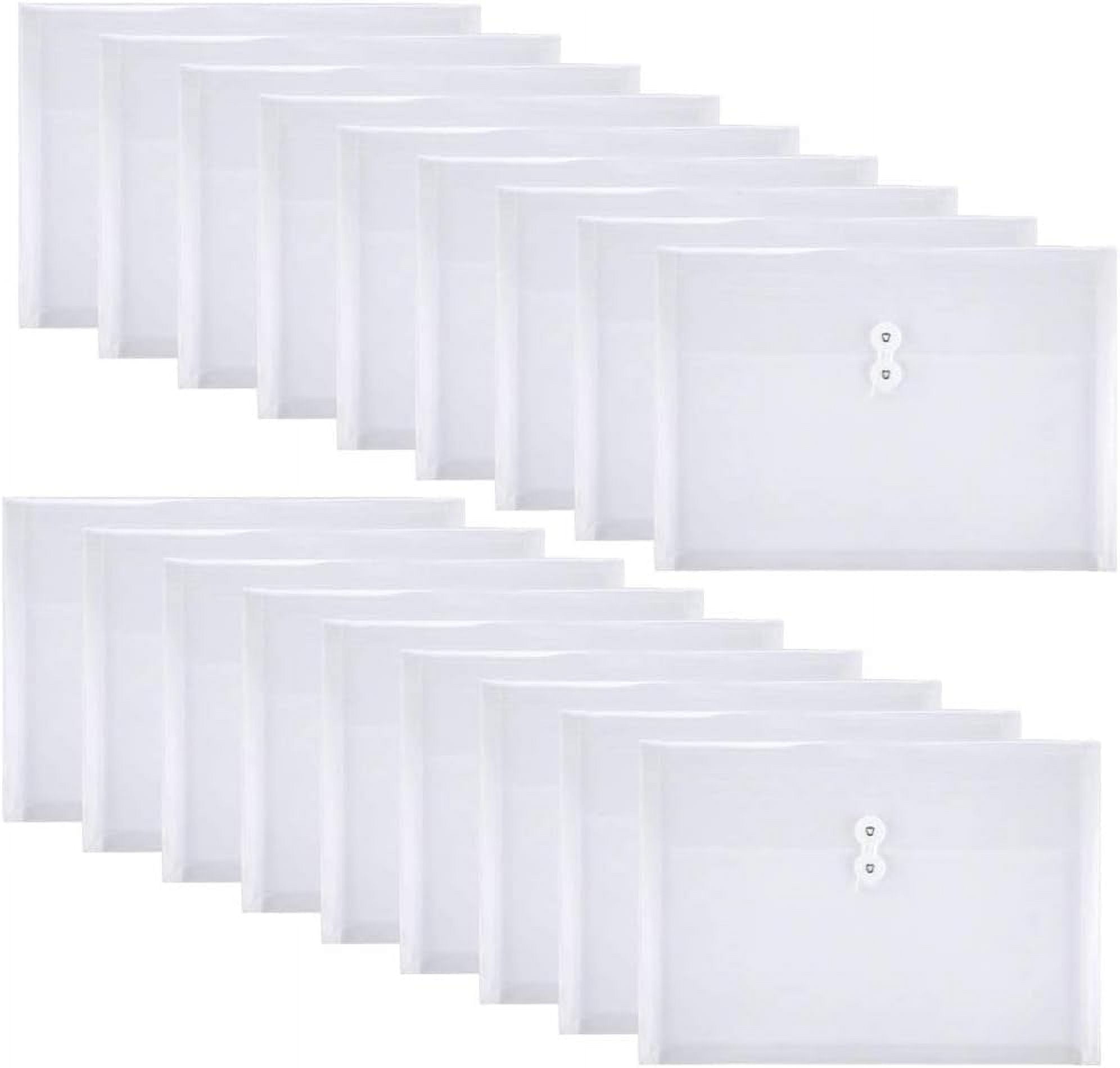 18 Packs Legal Size Plastic Filing Envelopes Clear File Folders with ...