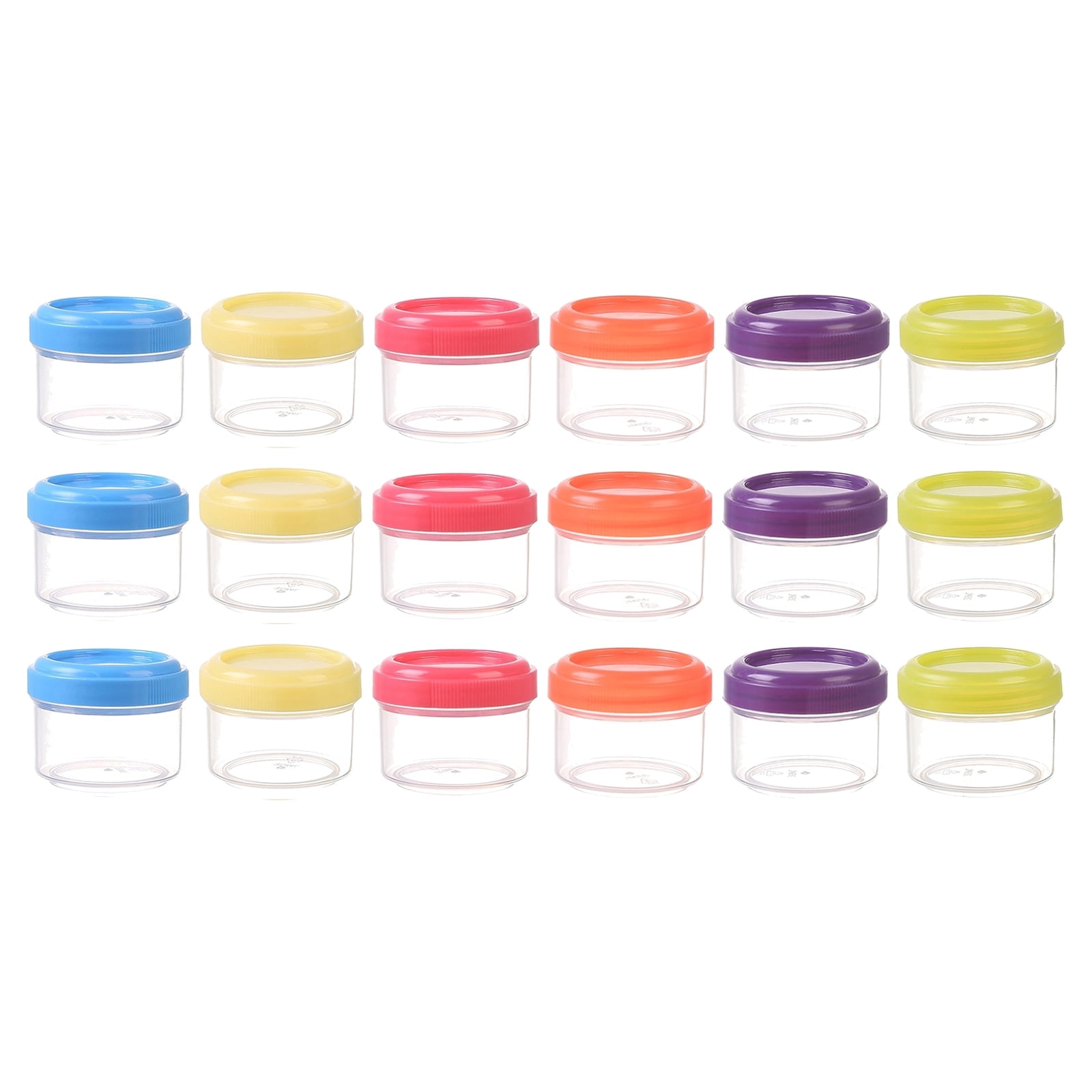 18 Packs Small Tupperware Containers with Lids - 1.2oz Reusable Jars ...